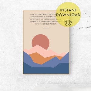 Amanda Gorman Quote Poster Inauguration 2021 Poem the Hill We Climb ...