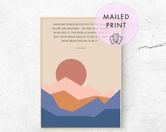 Amanda Gorman Quote Poster Inauguration 2021 Poem the Hill We | Etsy