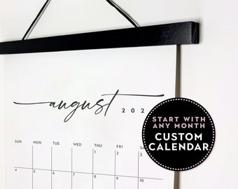 Start Any Month Calendar, Mid-year Create Your Own Calendar, Large ...