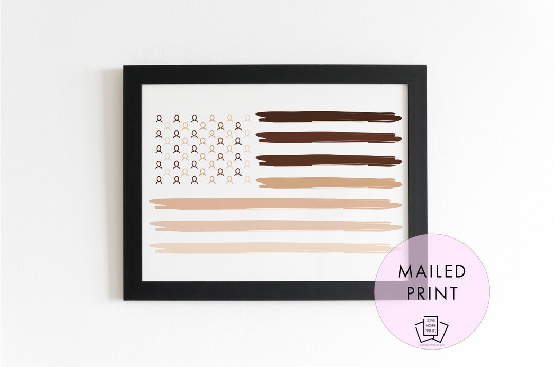 Diversity Flag Poster, Printable Wall Art, Anti Racist, Equality ...