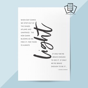 Amanda Gorman Inauguration 2021 Poem the Hill We Climb Quote Poster ...