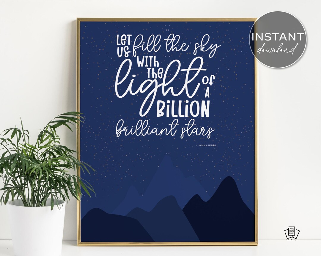 Kamala Harris Inspirational Quote Poster, Madam President Harris Poster ...