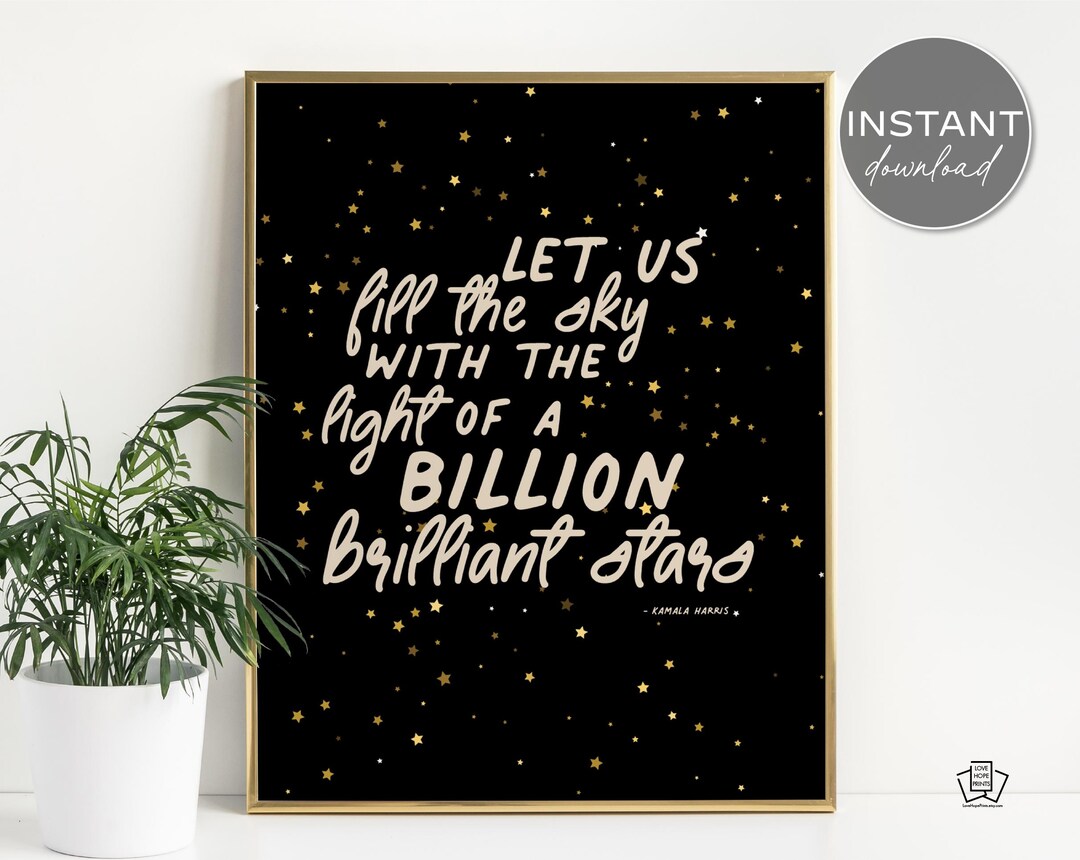 Kamala Harris Inspirational Quote Poster, Madam President Harris Poster ...