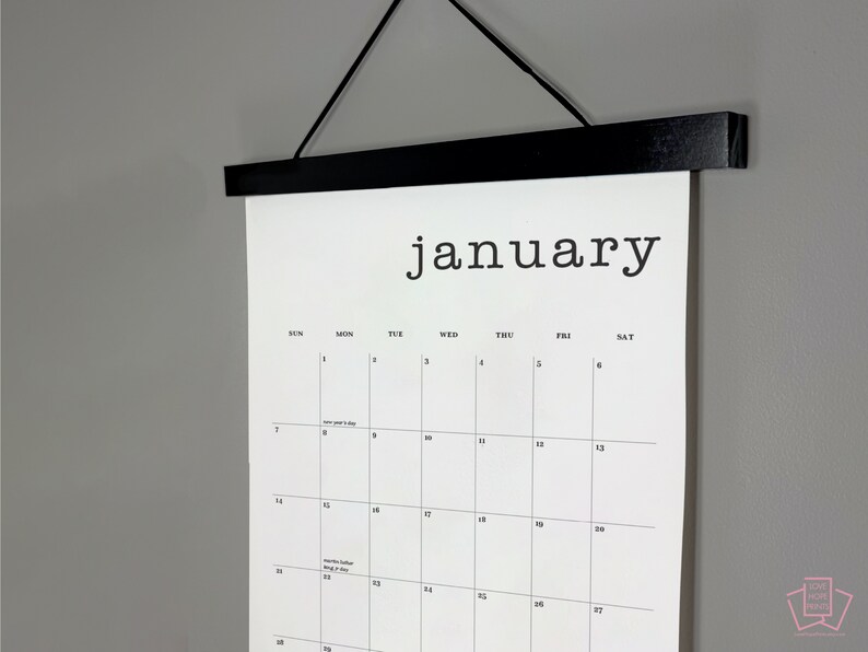 Start Any Month Calendar, Mid-year Create Your Own Calendar, Minimal ...