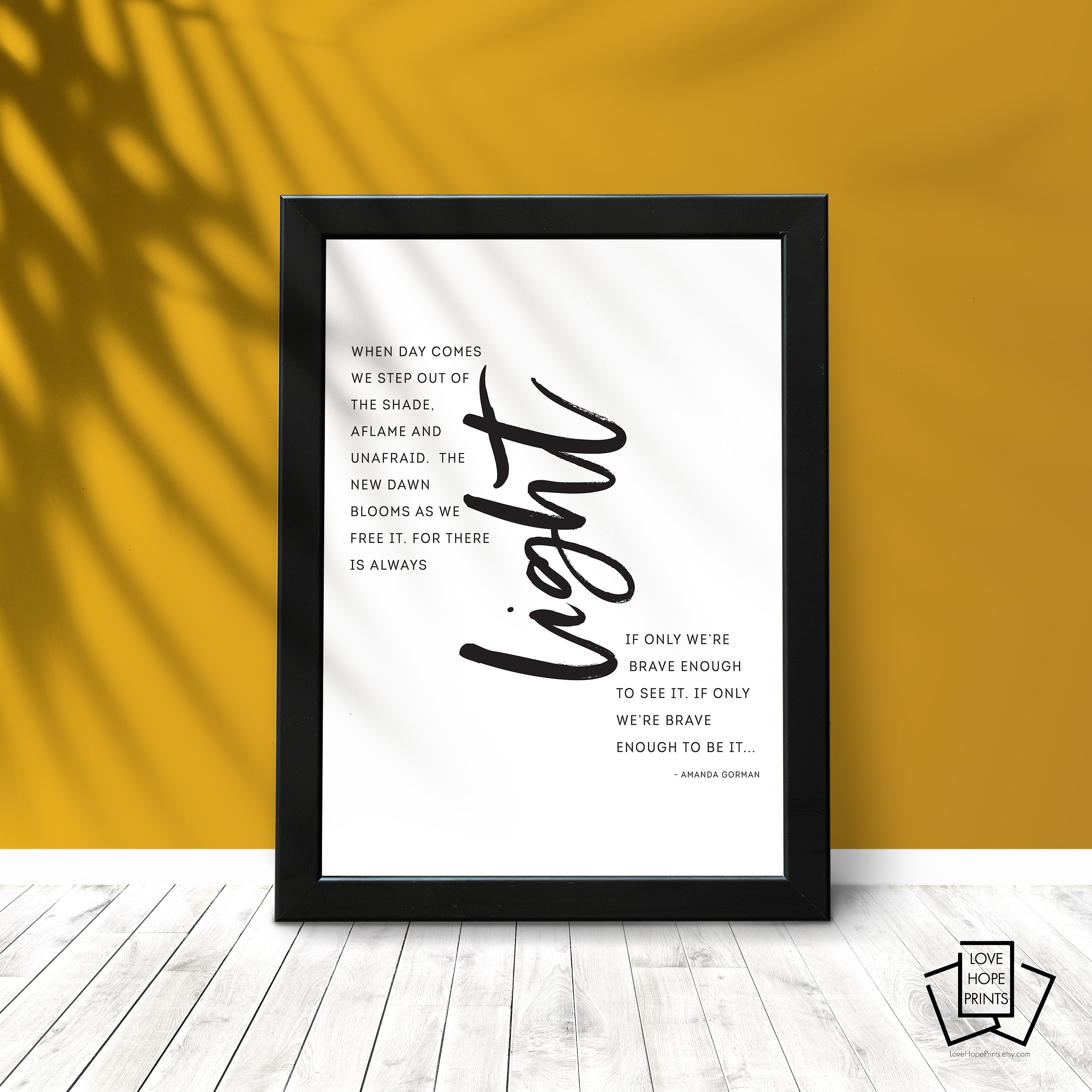 Amanda Gorman Inauguration 2021 Poem the Hill We Climb Quote - Etsy