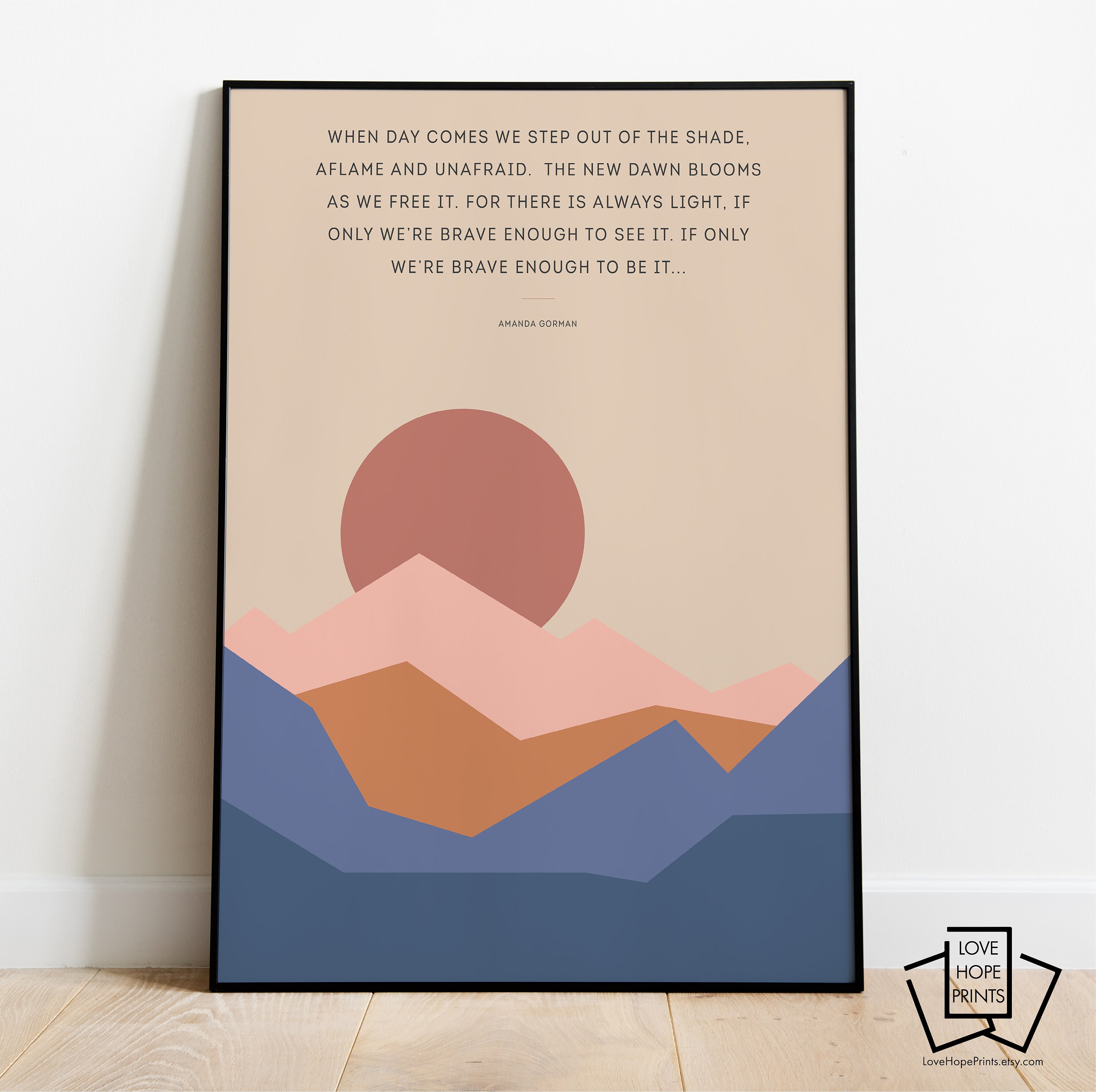 Amanda Gorman Quote Poster Inauguration 2021 Poem the Hill We Climb ...