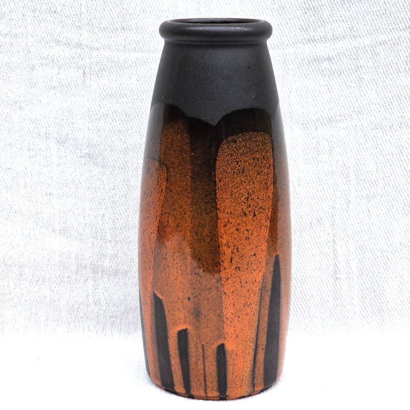 Vintage Lava Glaze Vase - Etsy