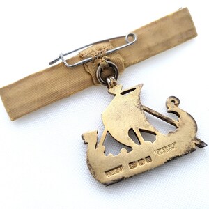 Sterling Silver Gilt Viking Ship Brooch or Medal by Toye & Co, London ...