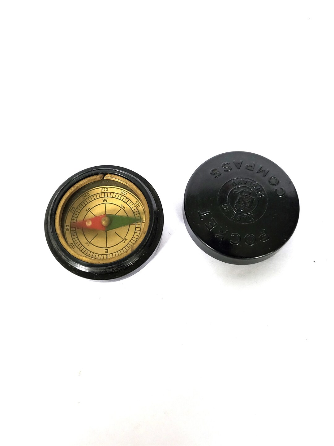 Vintage 1950s Bakelite Pocket Compass by S.E.L - Etsy