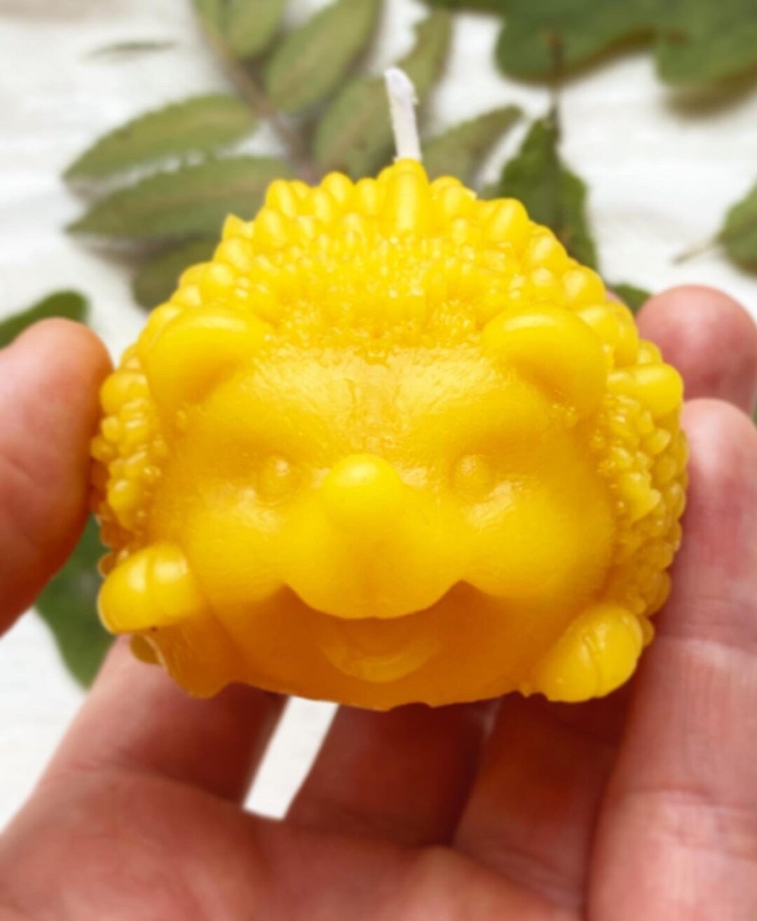Pure Bees Wax Hedgehog Candle. Handmade Animal Shape Gift for Nature ...