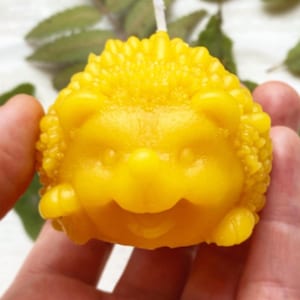 Pure Bees Wax Hedgehog Candle. Handmade Animal Shape Gift for Nature ...
