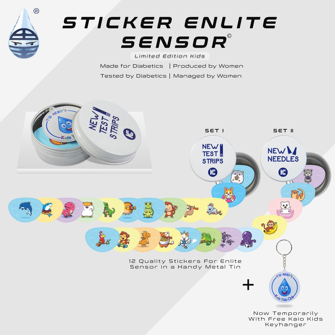 Set of 12 Guardian Enlite Sensor Stickers With Reusable Tin - Etsy