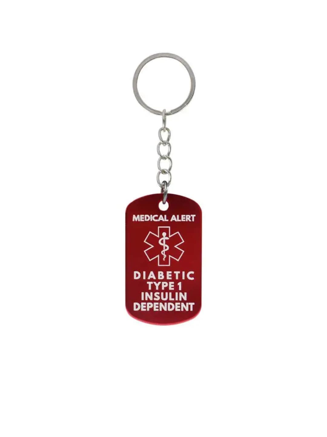 Diabetic Type 1 Insulin Dependent Metal Keychain - Kaio-key Hanger - Etsy