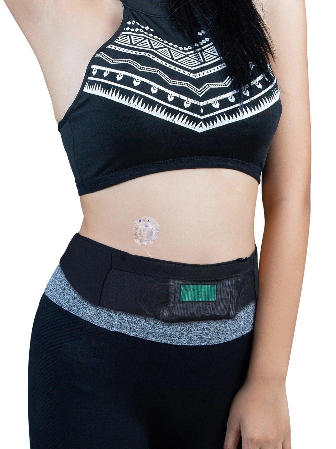 Dia-belt Mesh Black – Insulin Pump Belt With Transparent Window ...