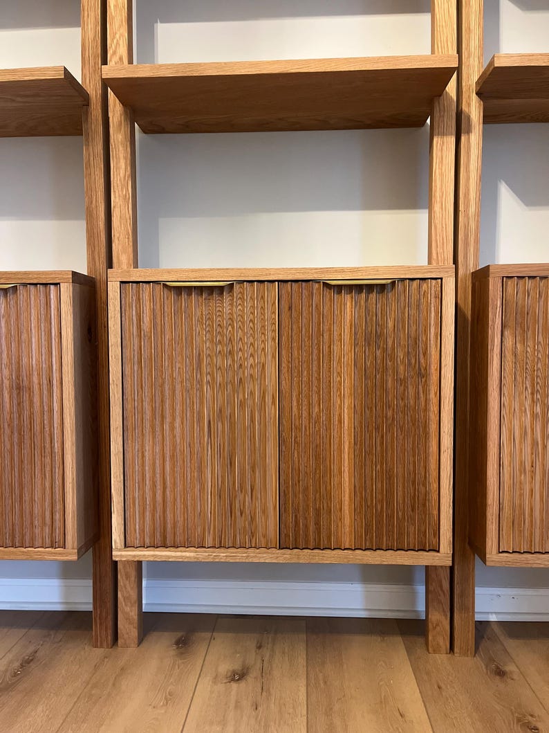 White Oak Ladder Bookshelf - Etsy