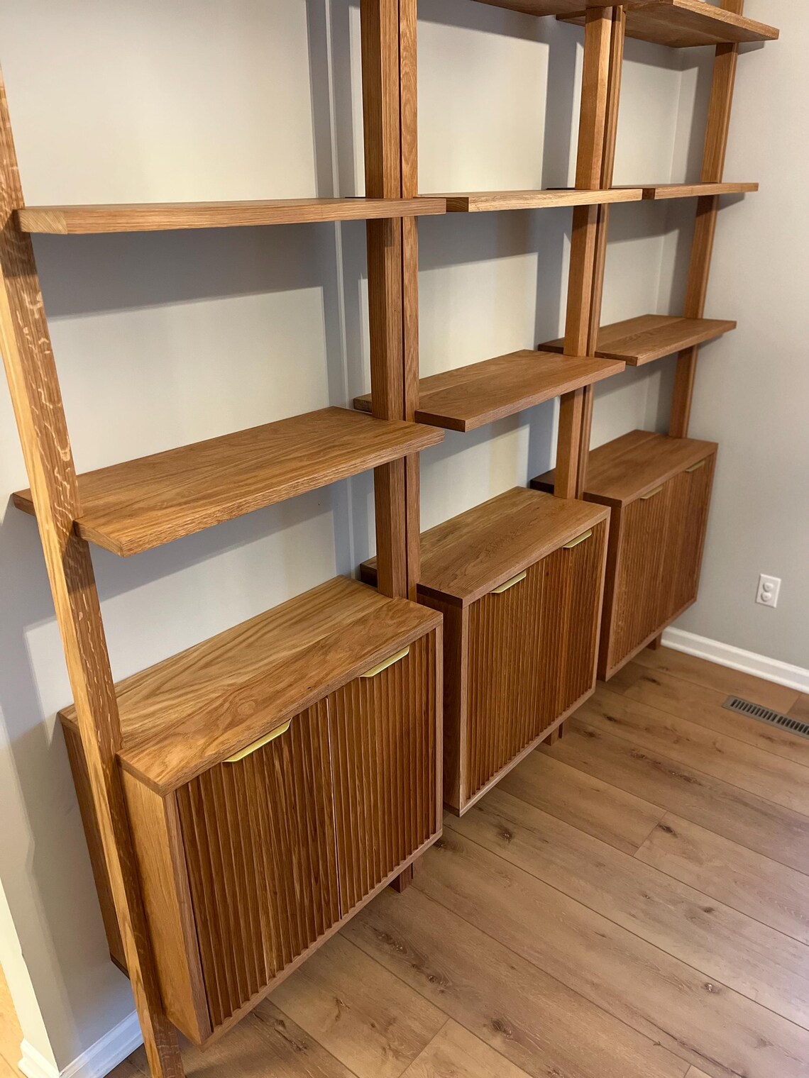 White Oak Ladder Bookshelf - Etsy
