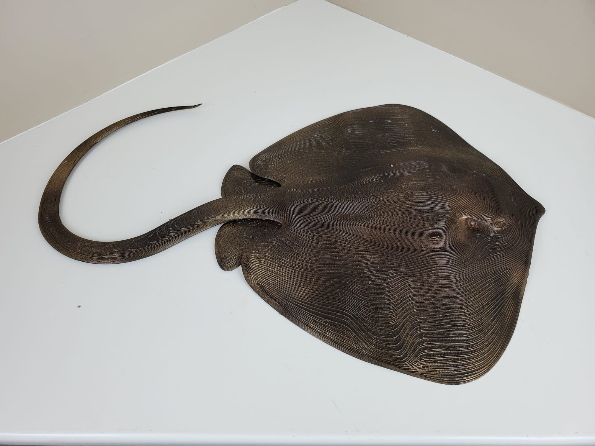 Ancient Metal Color Stingray Hand Painted Wall Mount Trophy - Etsy