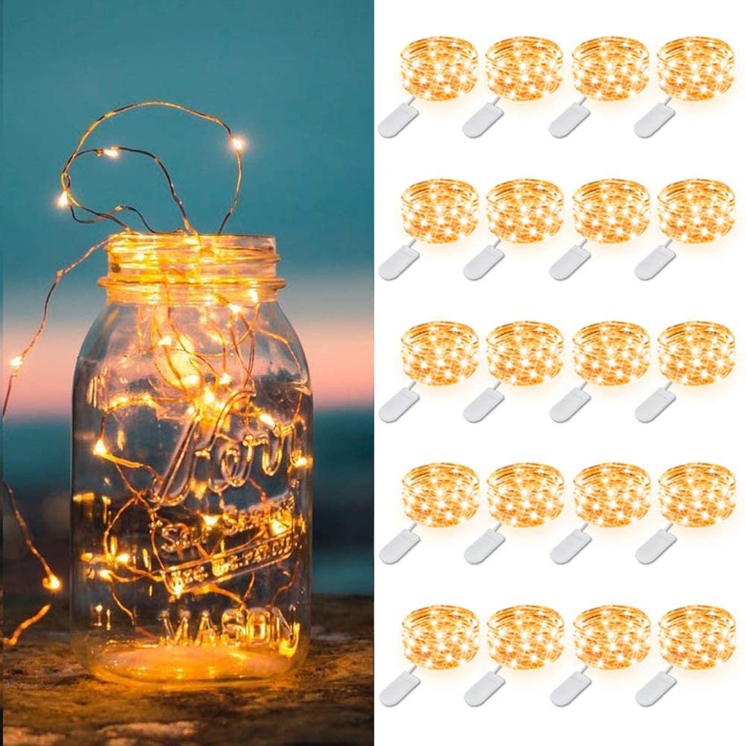 30 Pack 20 LED Fairy, Copper Wire, Warm White Led Color, String Lights ...