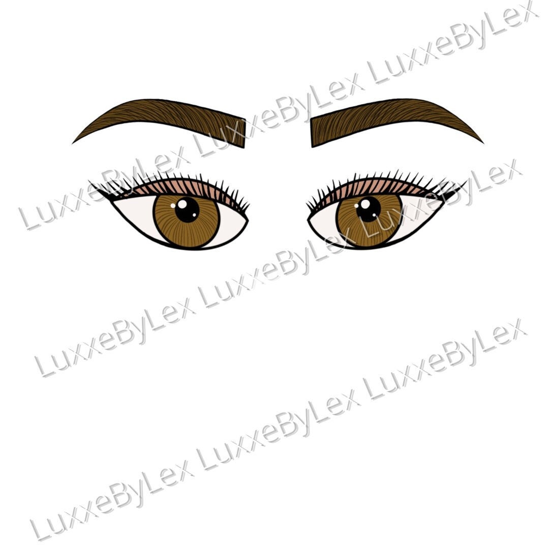 Beauty Eyes and Eyebrows PNG Digital Art Direct Print Sublimation - Etsy