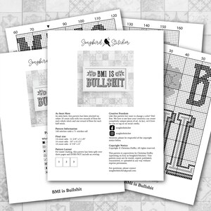 BMI is Bullshit - Cross Stitch Pattern - Etsy