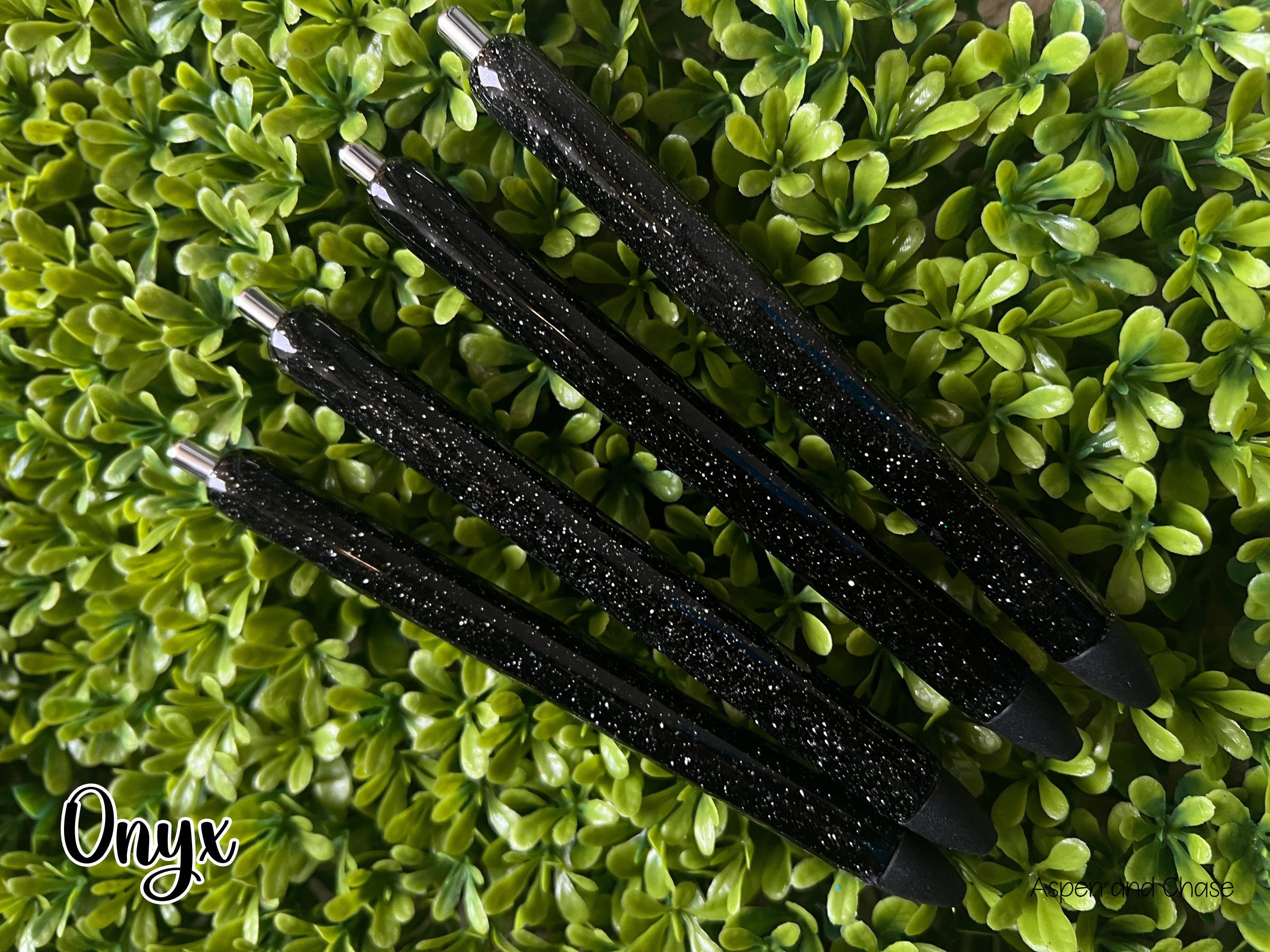 Onyx (black) Custom Pens, Glitter Pens, Custom Glitter Pens, Papermate ...
