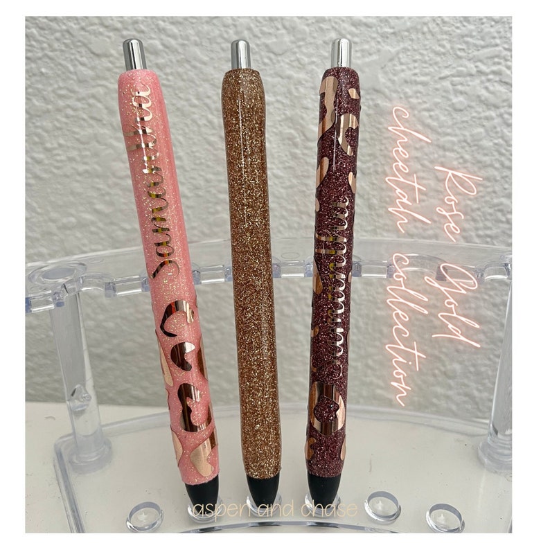 Custom Pen Set Rose Gold Pen Glitter GEL Pens Inkjoy Gel Pens 0.7 ...