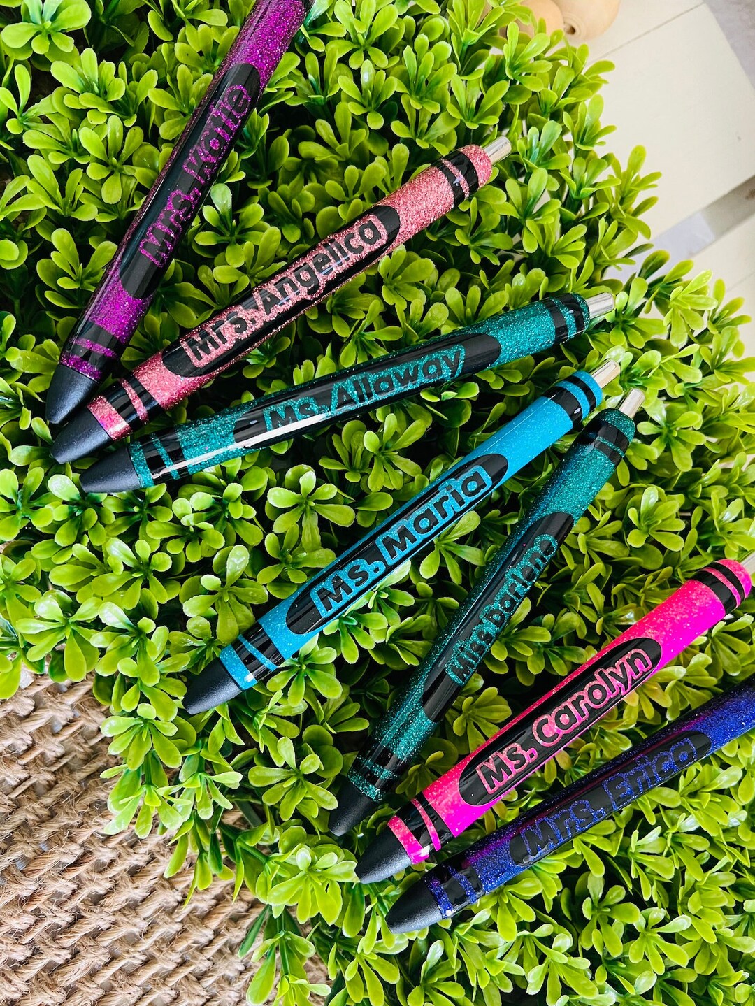 Crayon Pen, Crayon Glitter Pens, Glitter Pen, Teacher Gift, Teacher ...