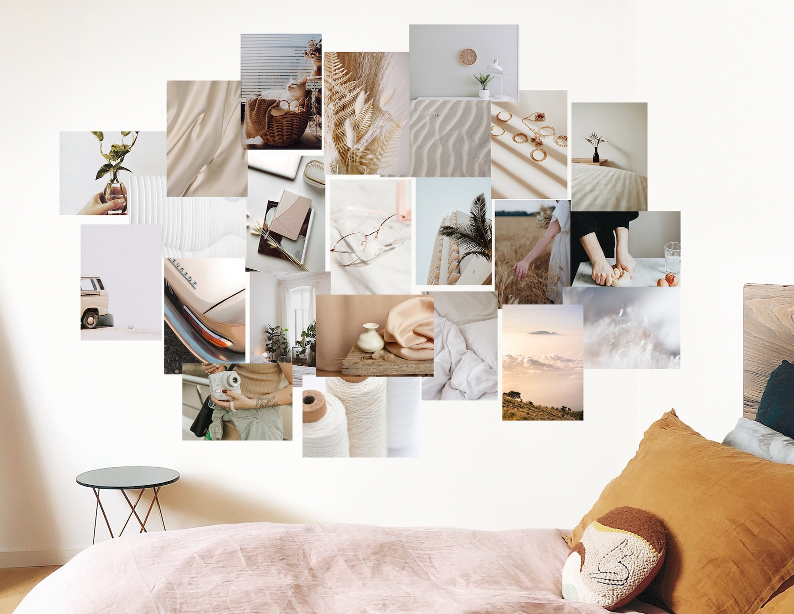 Beige Aesthetic Wall Collage Kit DIGITAL DOWNLOAD | Wall Decor | Dorm ...