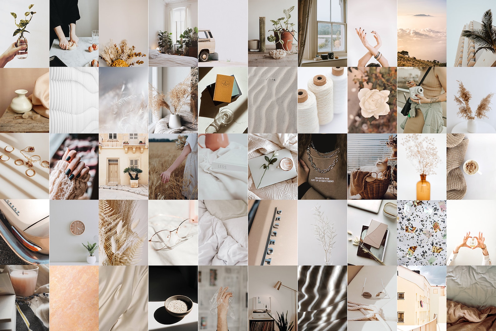 Beige Aesthetic Wall Collage Kit DIGITAL DOWNLOAD | Wall Decor | Dorm ...