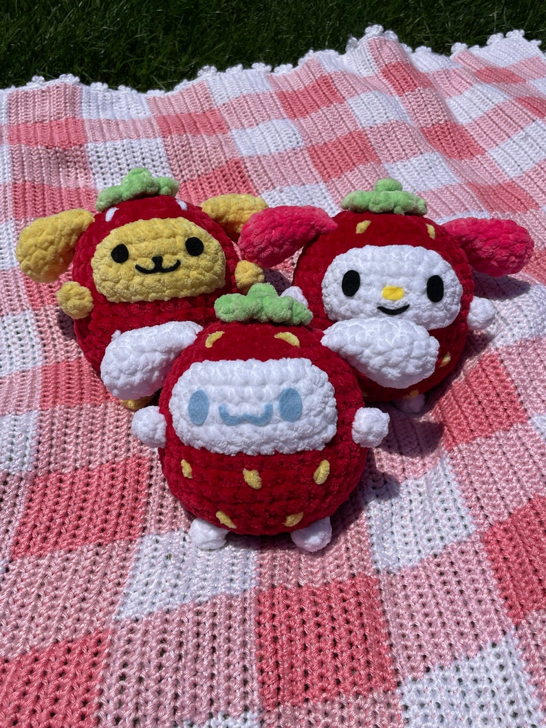 Crochet Sanrio Strawberries - Etsy