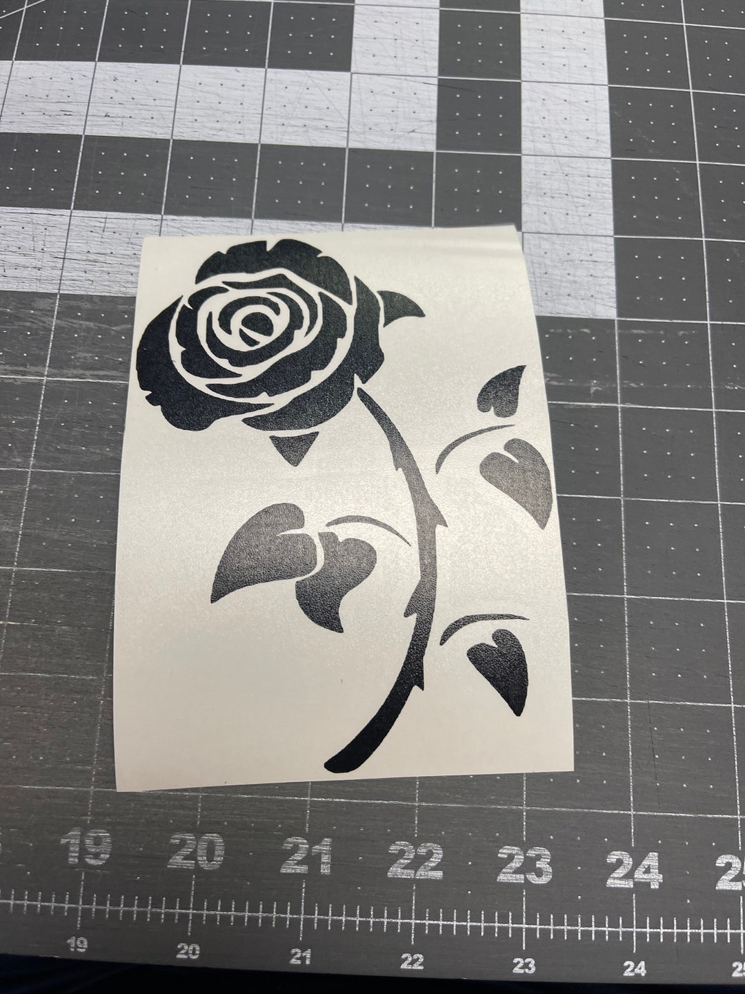Rose Vinyl Decal - Etsy