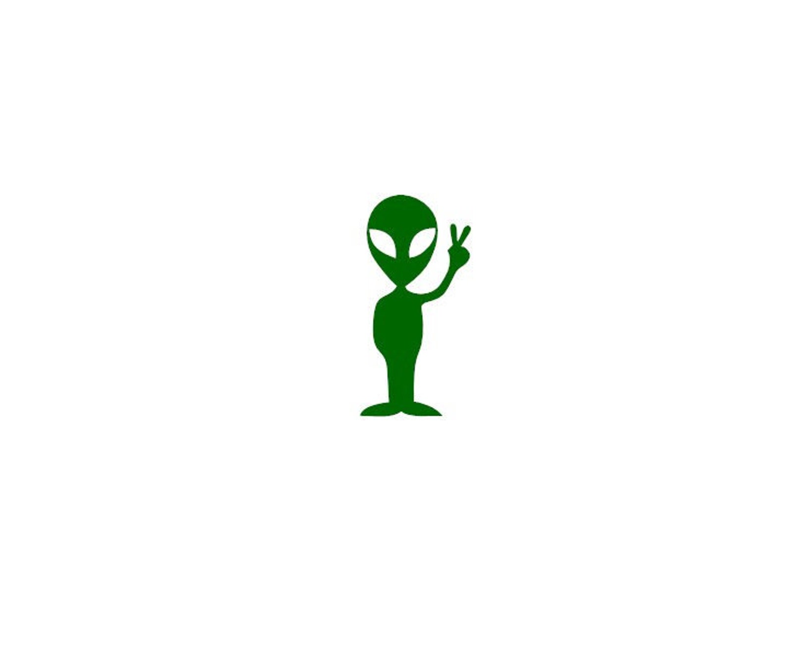 Alien Peace Sign Vinyl Decal | Etsy