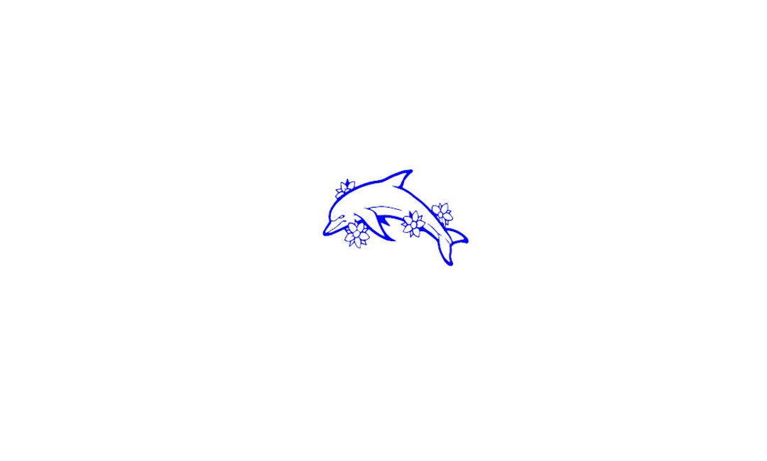 Dolphin With Flowers Vinyl Decal - Etsy