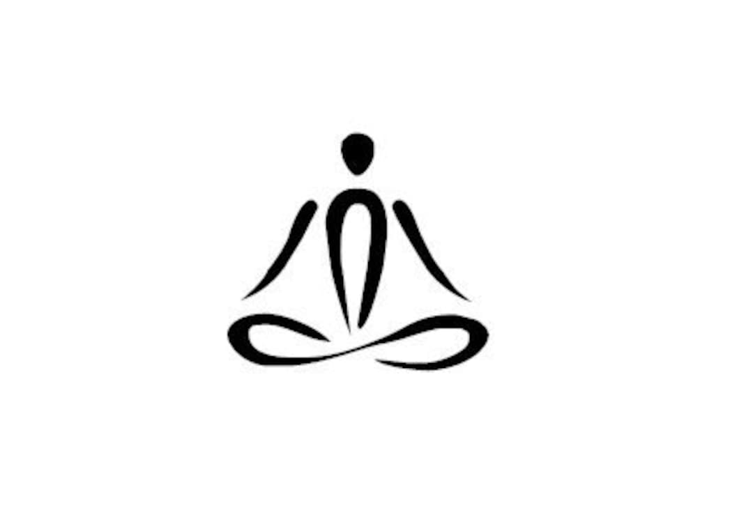 Yoga Meditation Stick Figure Vinyl Decal - Etsy