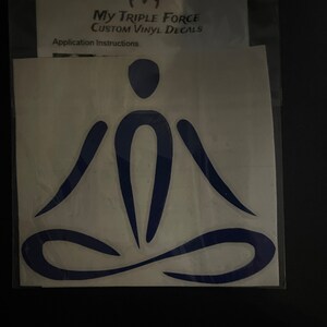 Yoga Meditation Stick Figure Vinyl Decal - Etsy