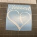Blessed Heart Cross Christian Vinyl Decal - Etsy