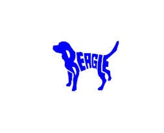 Beagle Word Art Vinyl Decal | Etsy