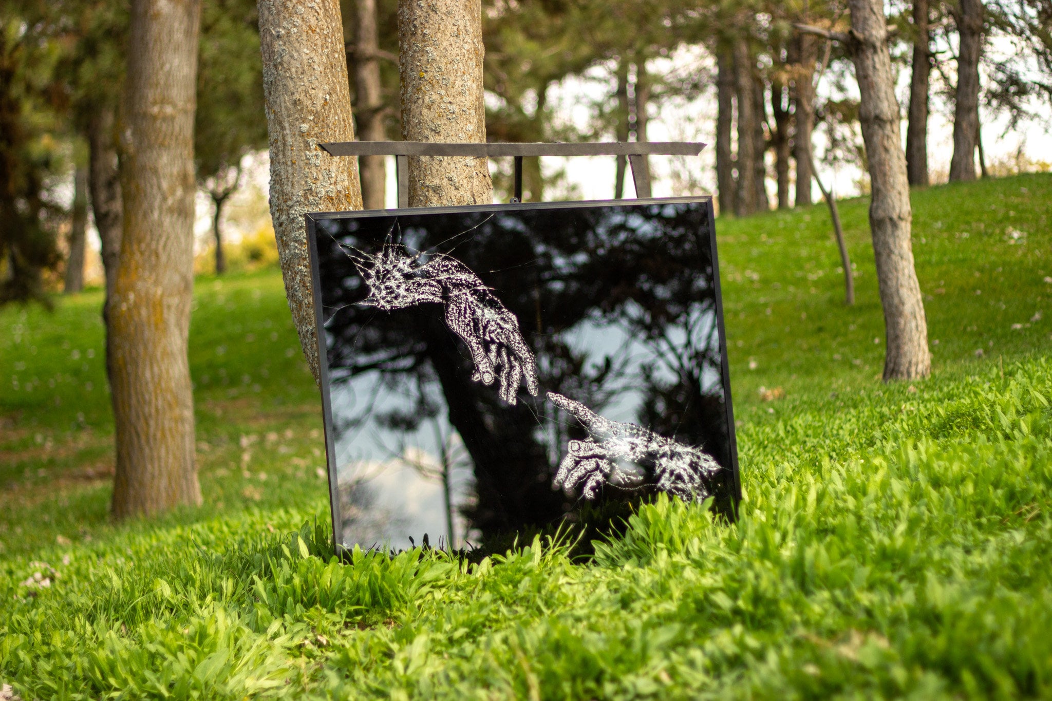 Creation of Adam Inspired Glass Art Piece - Handcrafted Modern ...