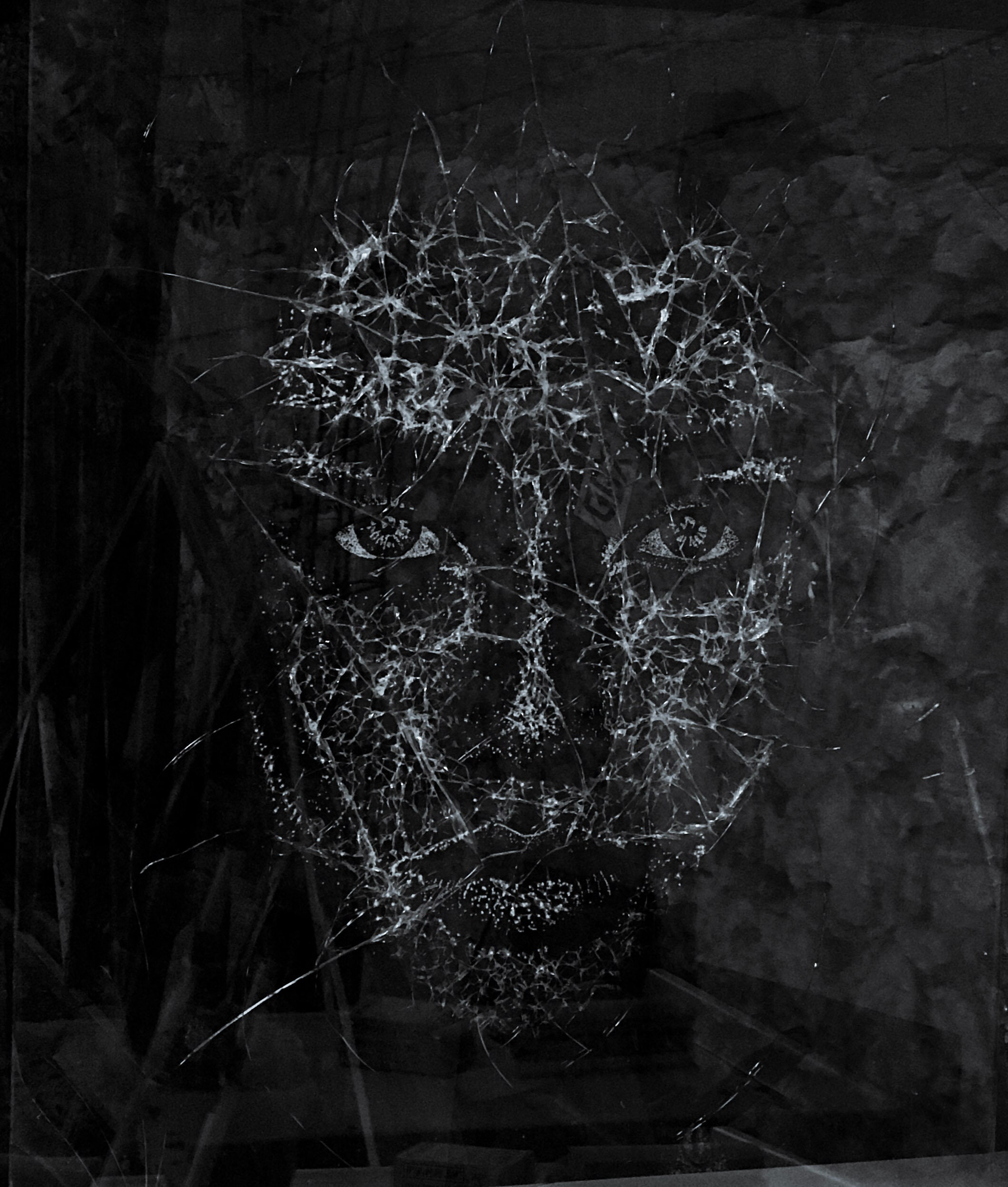 Contemporary Broken Glass Art Unique Handcrafted Wall Art, Modern Home ...