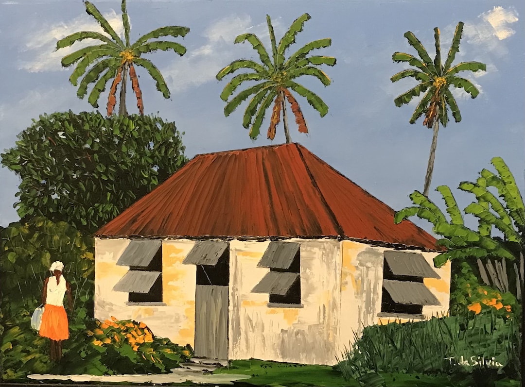 Last of the Old Slave Huts - Unique Pallet Knife Oil on Canvas ...