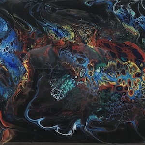 Solar Cloud - Unique Acrylic Pours on Canvas With Resin Coating (12” X ...