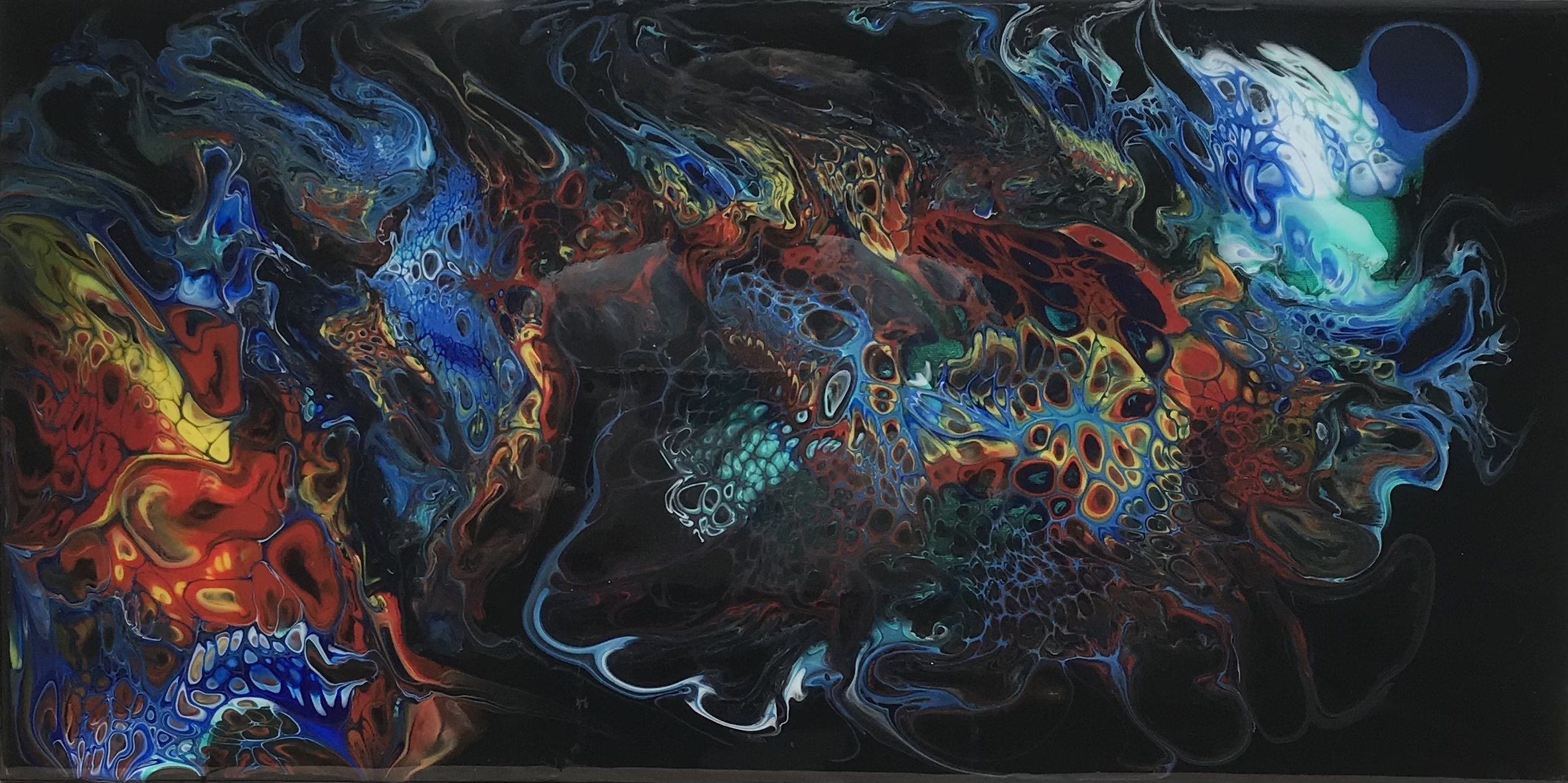 Solar Cloud - Unique Acrylic Pours on Canvas With Resin Coating (12” X ...