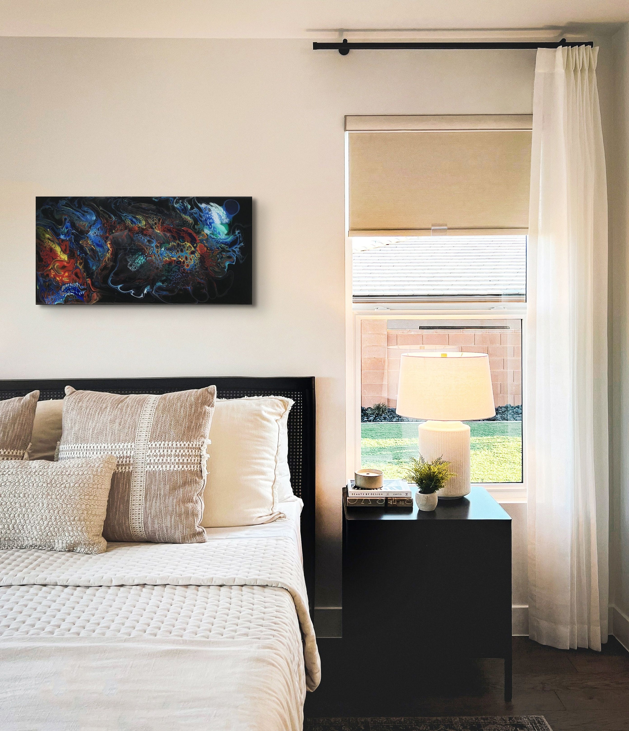 Solar Cloud - Unique Acrylic Pours on Canvas With Resin Coating (12” X ...