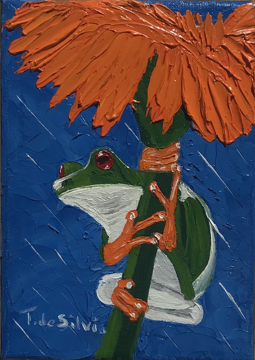 Gimme Shelter II Unique Pallet Knife Oil on Canvas Depicting a ...