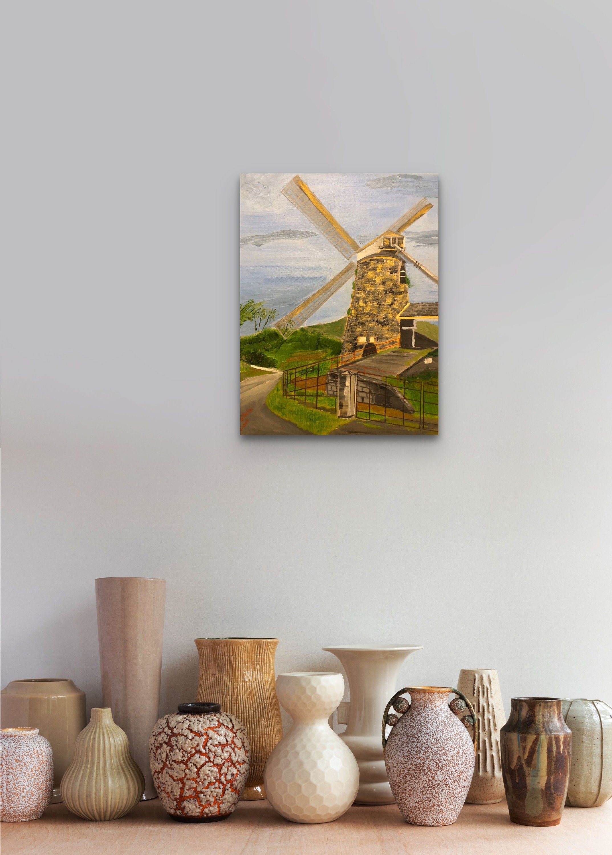 Morgan Lewis Windmill One of a Kind Impressionism Oil Painting on ...