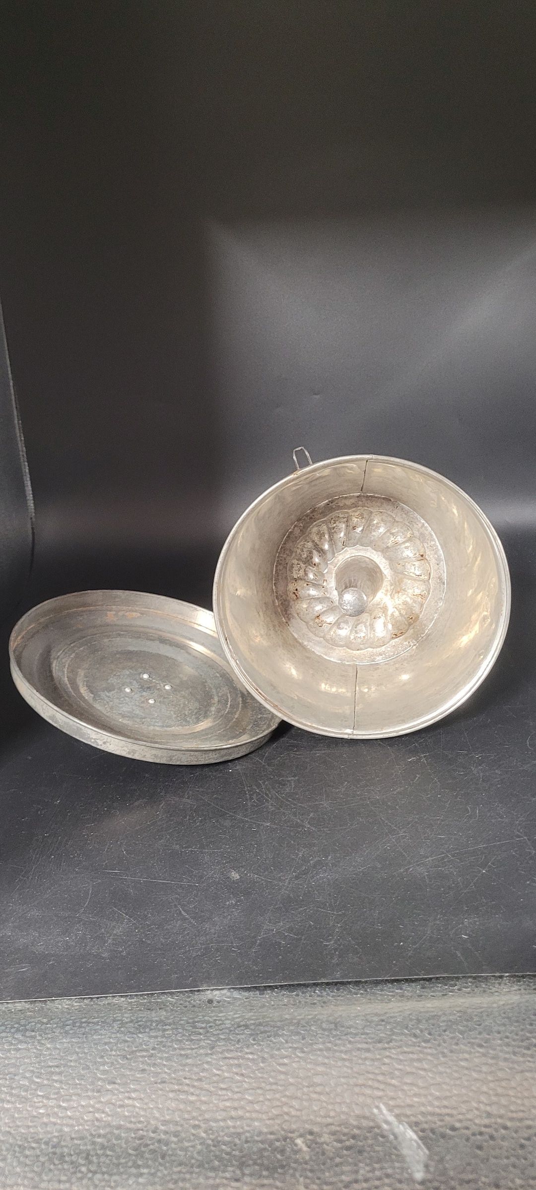 Vintage Plum Pudding Pan With Lid, Vintage Bundt Pan, Jello Mold Bucket ...