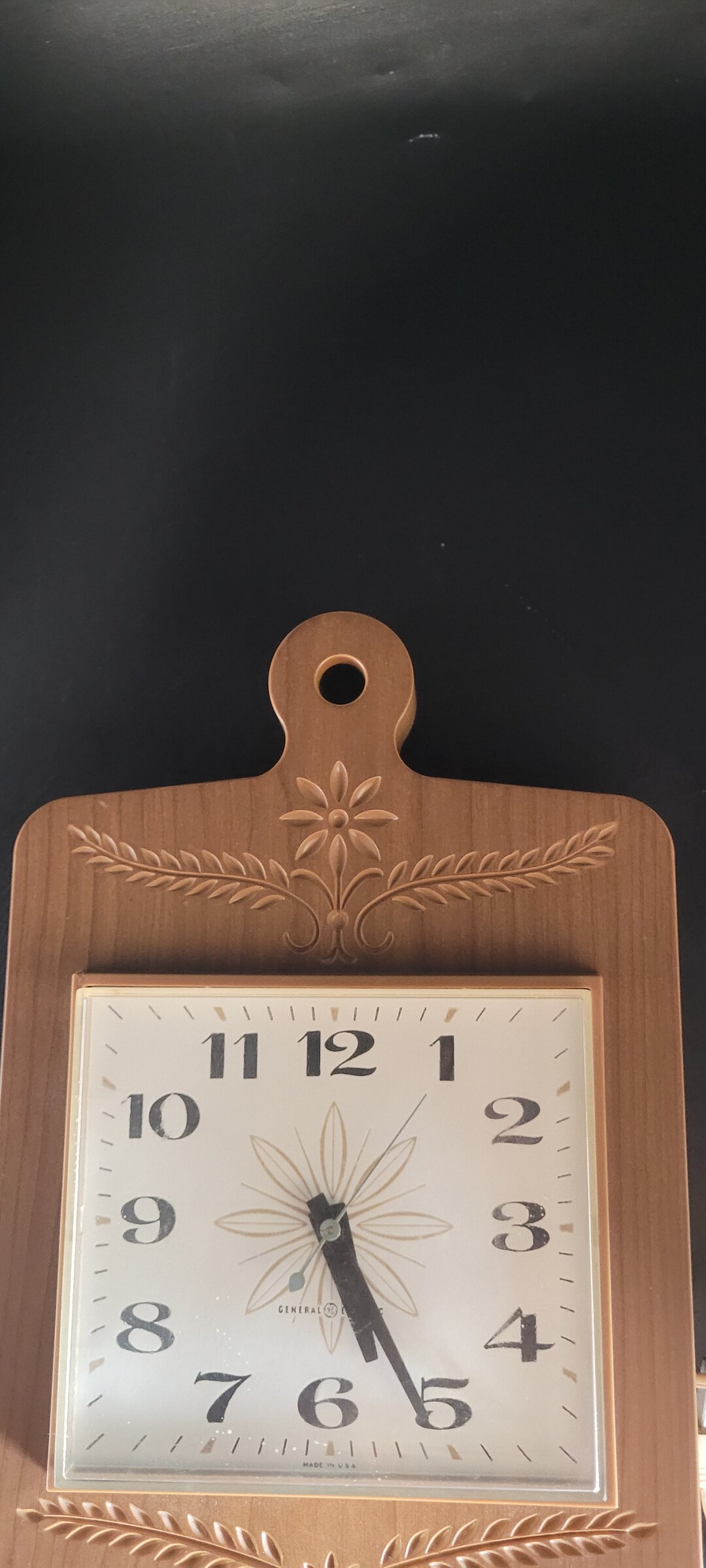 Vintage GE Wall Clock, MCM Wall Clock, Wheat Decor Clock - Etsy