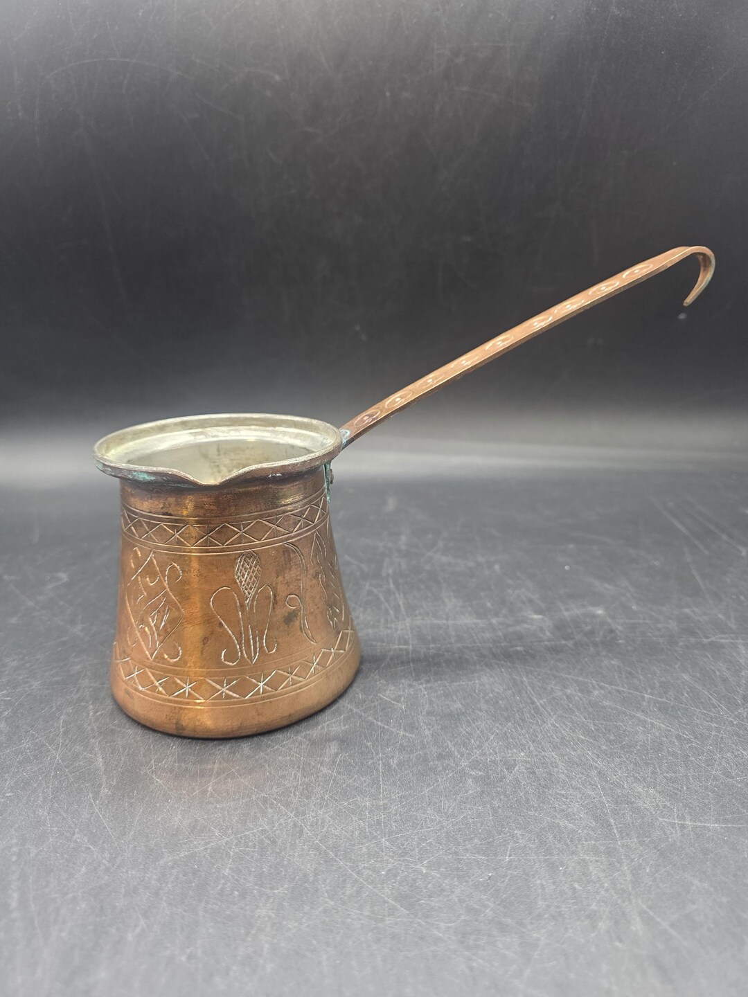 Vintage Hand Hammered Copper Turkish Coffee Pot - Etsy