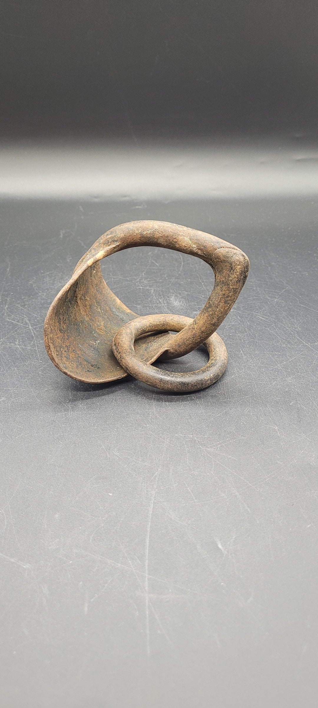 Vintage Hand-forged Yoke Ring, Vintage Iron Farm Decor, Iron Barn Decor ...