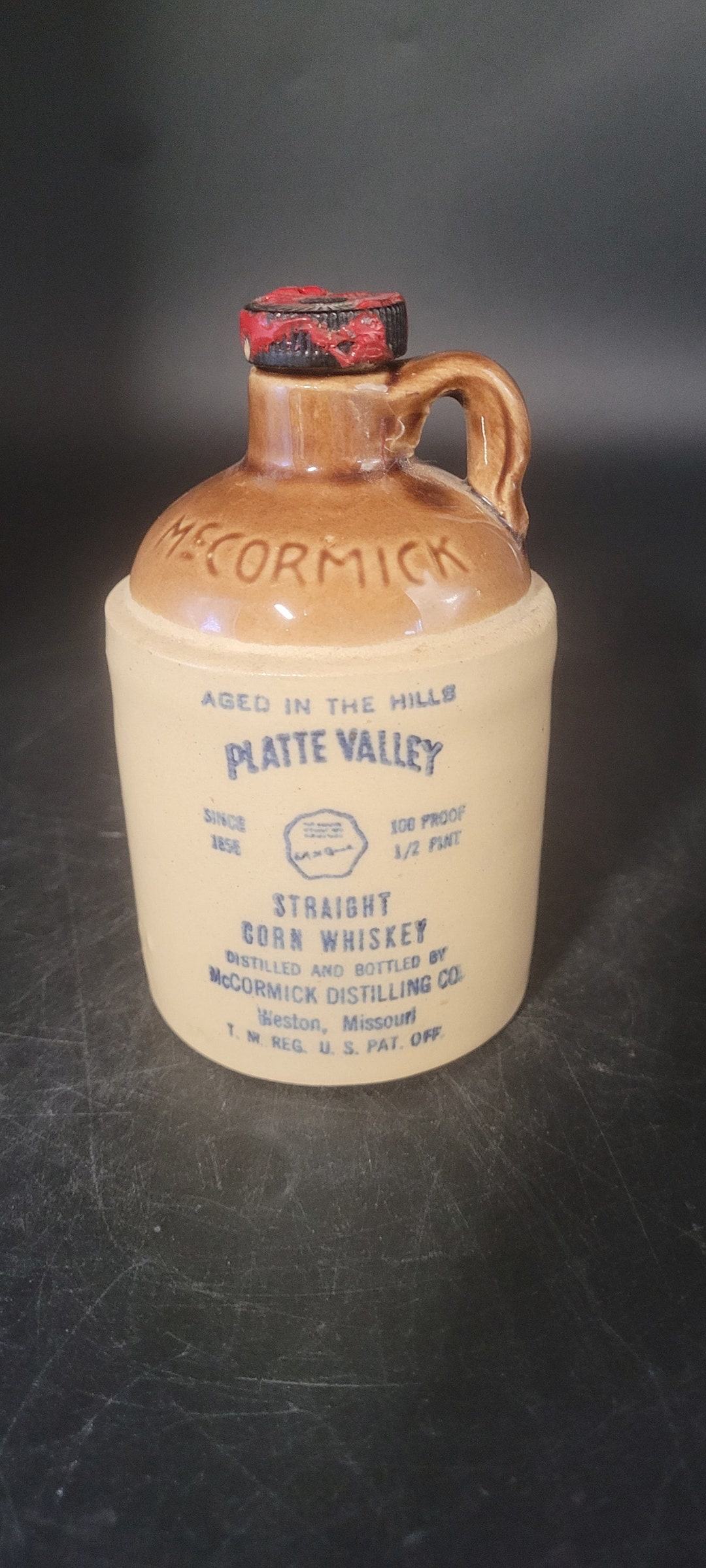 Vintage Corn Whiskey Jug Mccormick Platte Valley Corn Whiskey - Etsy